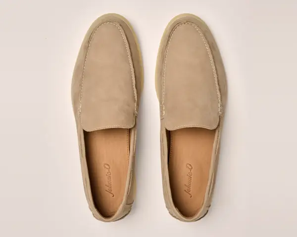 Goat Suede Moccasin with Calfskin Lining | Johnnie-O · Johnnie-O